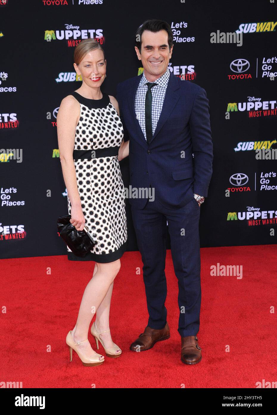 Ty Burrell attending the Muppets Most Wanted Los Angeles Premiere at ...