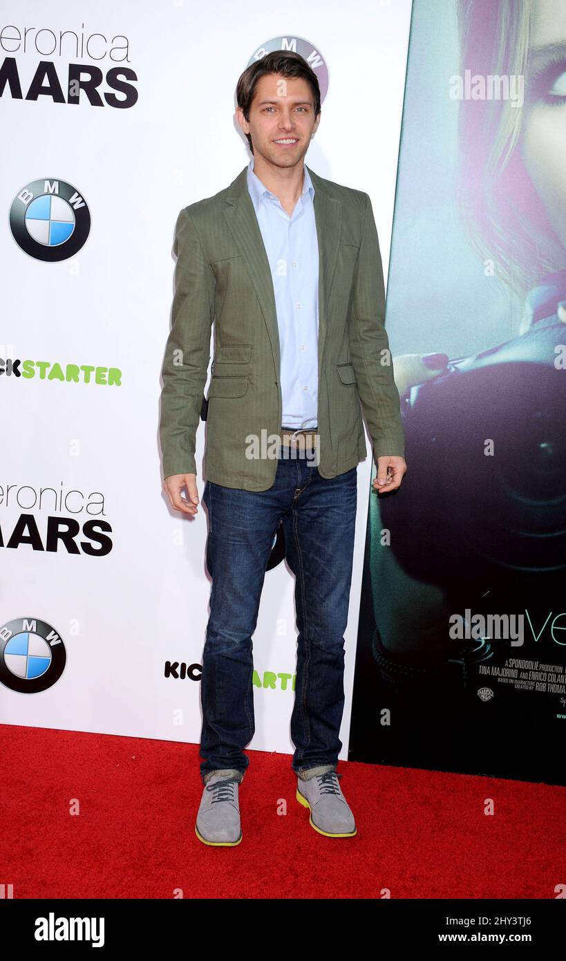 Ryan Devlin attending the premiere of Veronica Mars in Los Angeles ...