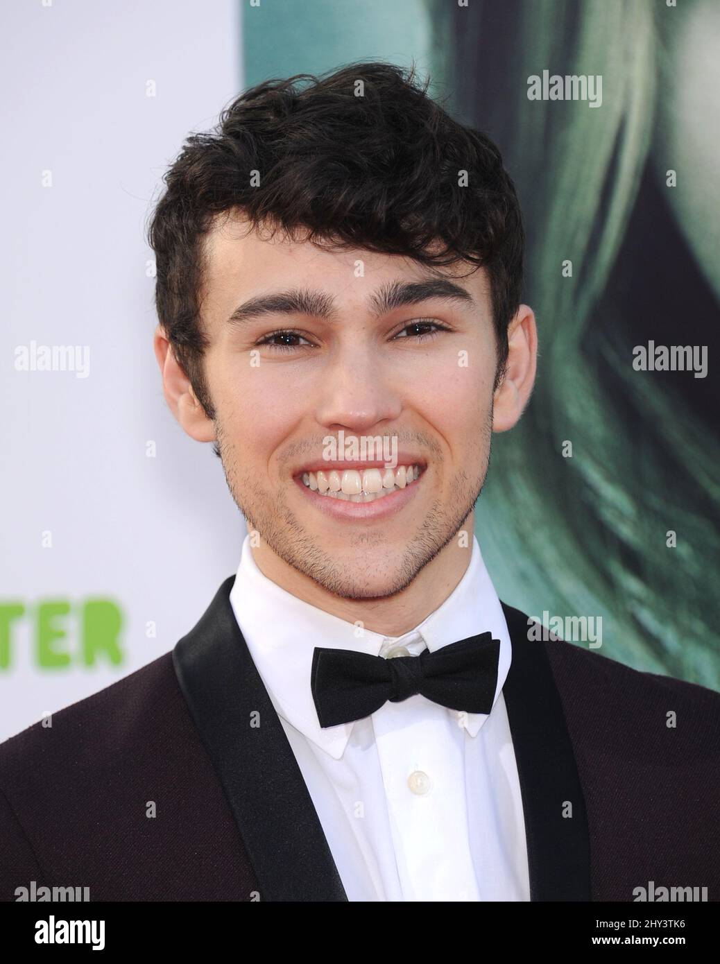 Max Schneider attending the premiere of Veronica Mars in Los Angeles ...
