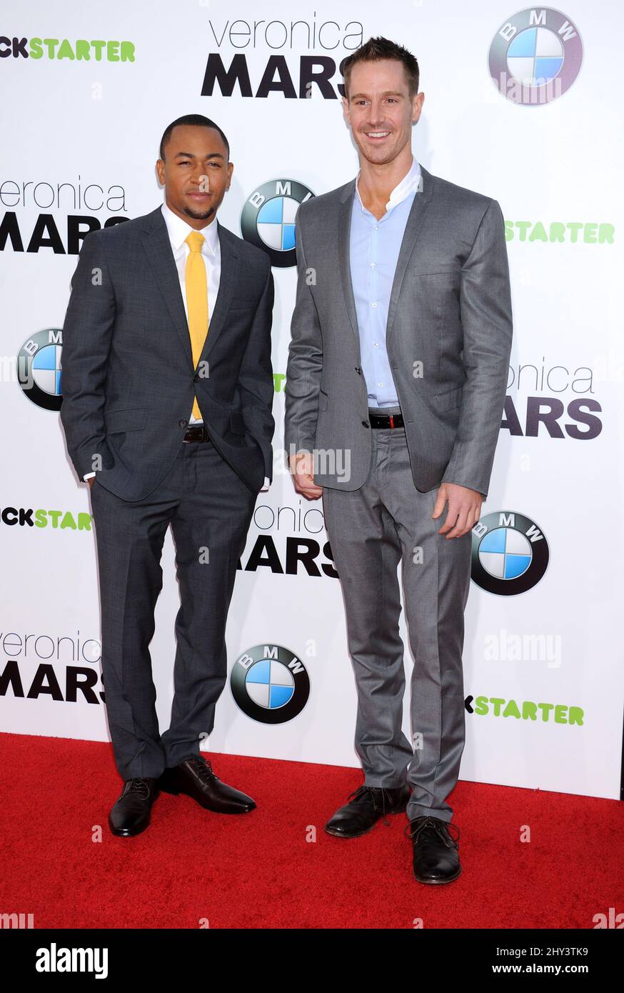 Percy Daggs III and Jason Dohring attending the premiere of Veronica ...