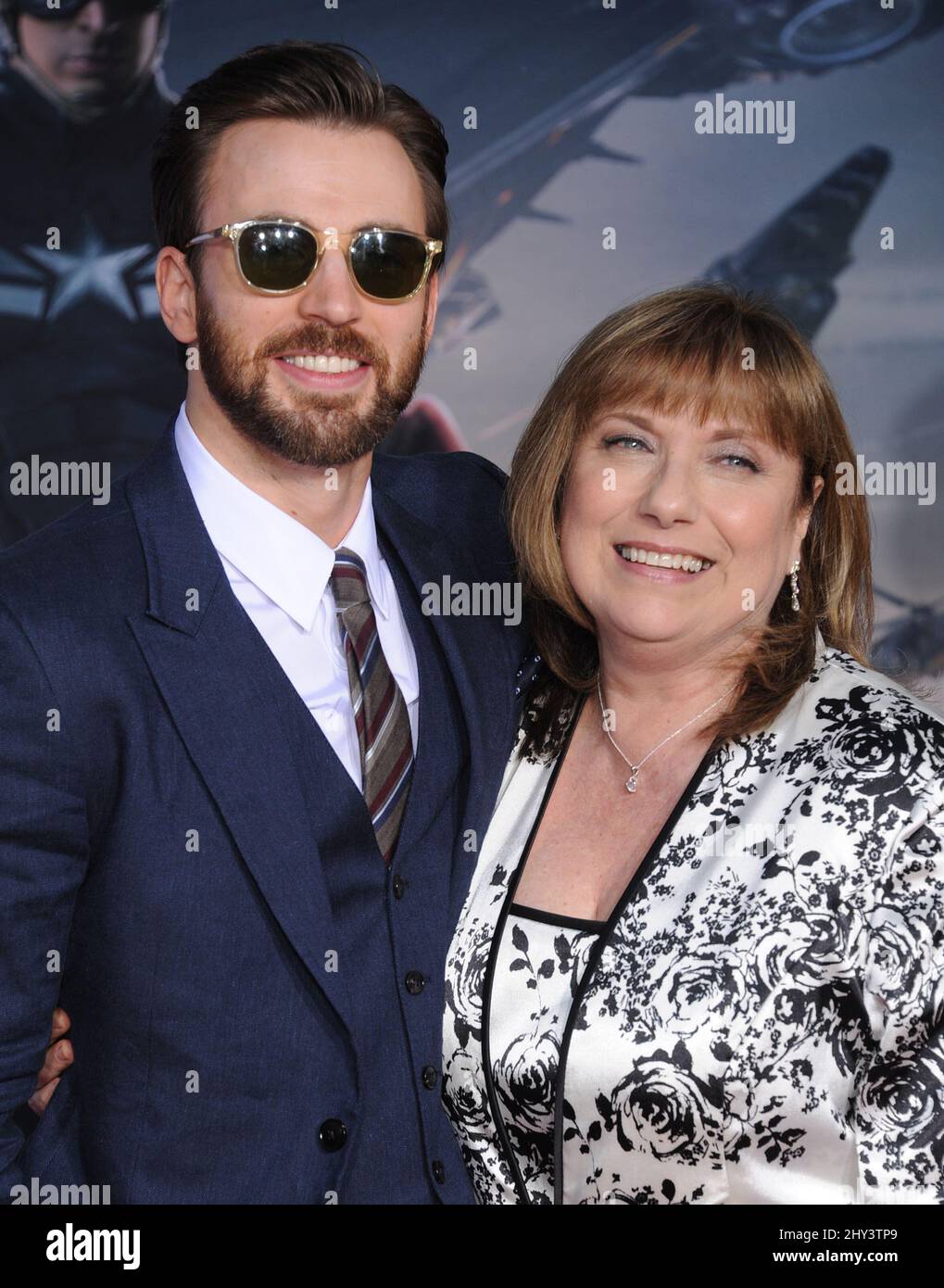 Chris evans lisa attending premiere captain america hi-res stock ...