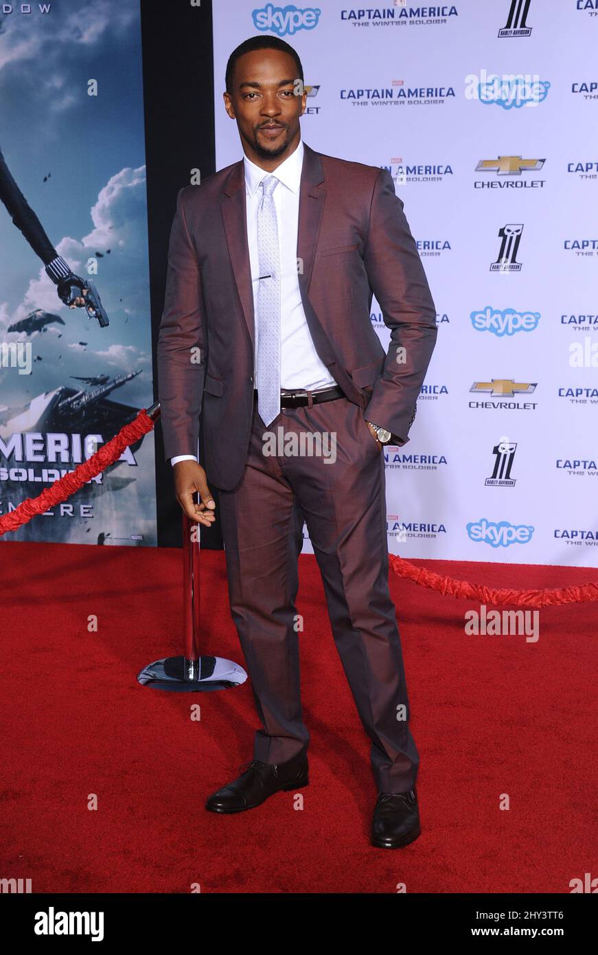 Anthony mackie attending premiere captain america hi-res stock ...