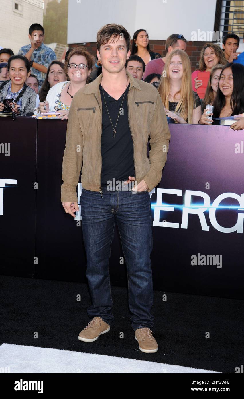 Matt Lanter arriving for the Divergent Premiere held at the Regent ...