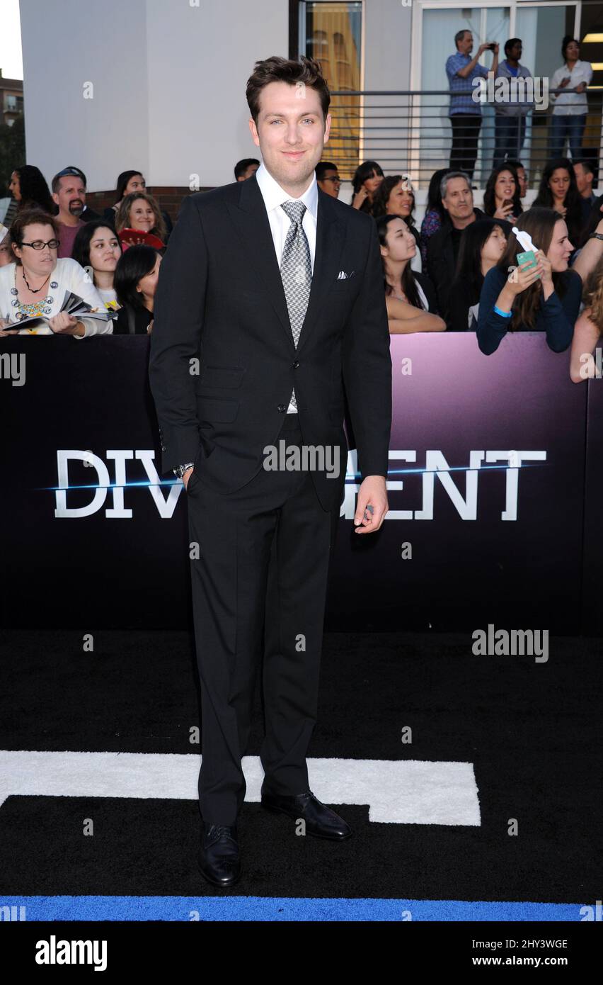 Christian Madsen arriving for the Divergent Premiere held at the Regent ...