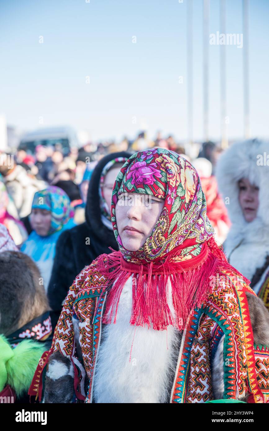 Samoyed woman in traditional clothes hi-res stock photography and ...