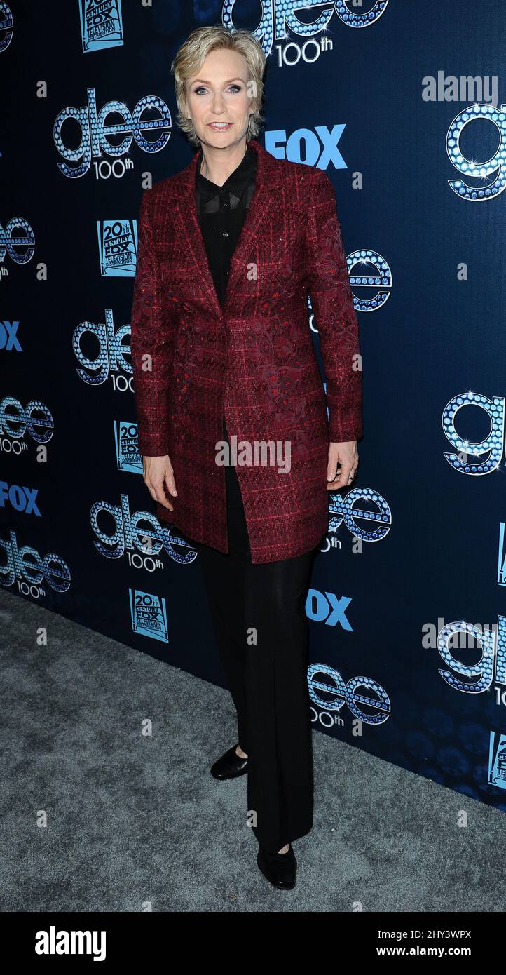 Jane Lynch arriving for the 100th Episode Celebration of Glee held at ...