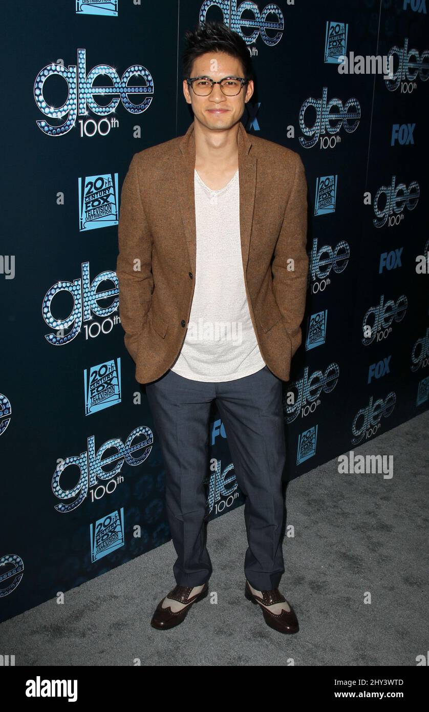 Harry Shum Jr. arriving for the 100th Episode Celebration of Glee held ...