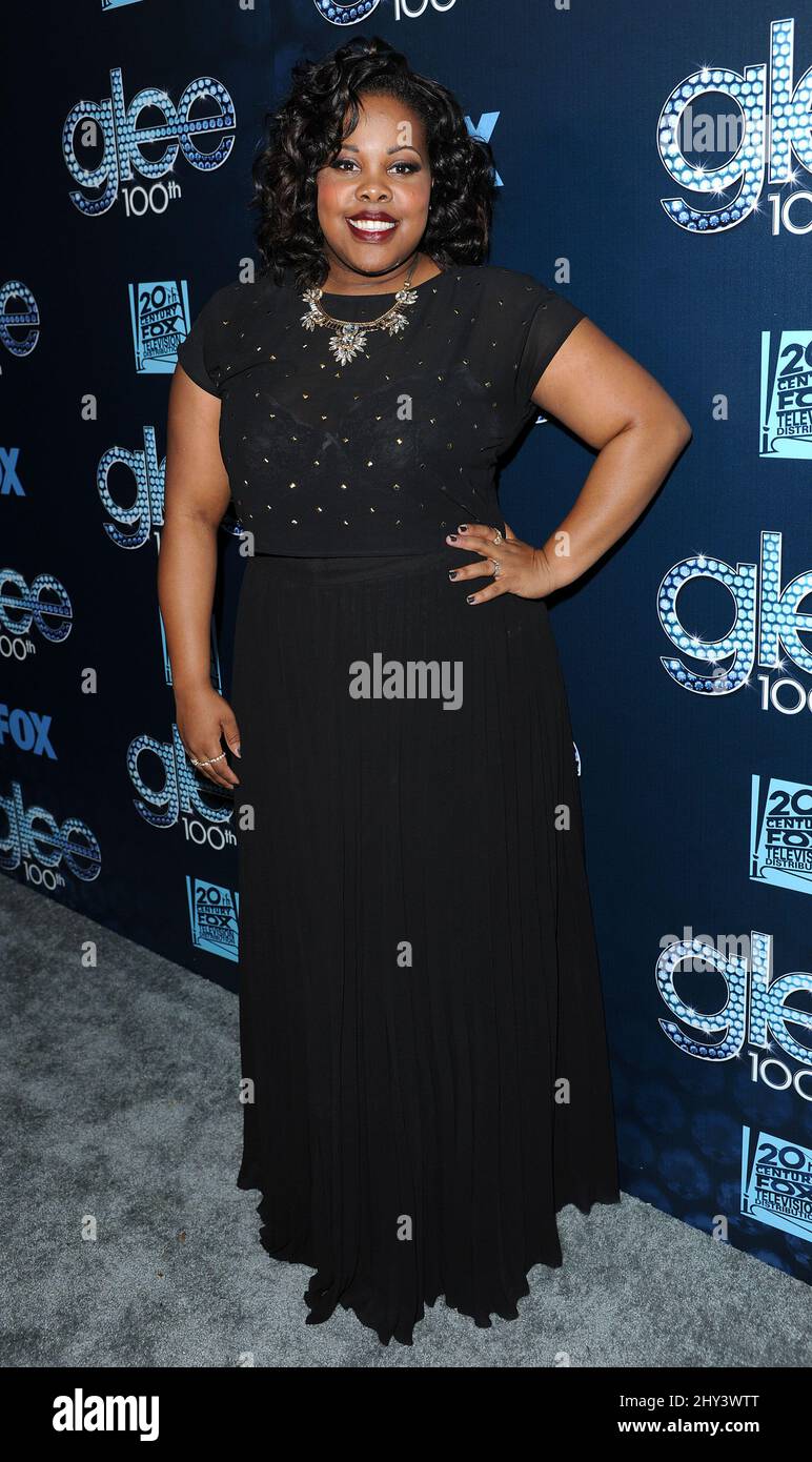 Amber Riley arriving for the 100th Episode Celebration of Glee held at ...