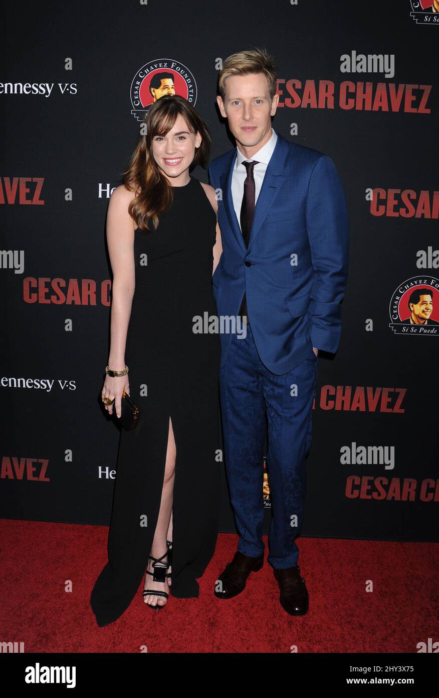 Christa B. Allen and Gabriel Mann attending the 'Cesar Chavez' Premiere ...