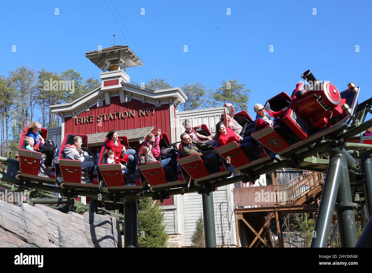 Dolly Parton Launches the FireChaser Express at the Wilderness Pass at ...