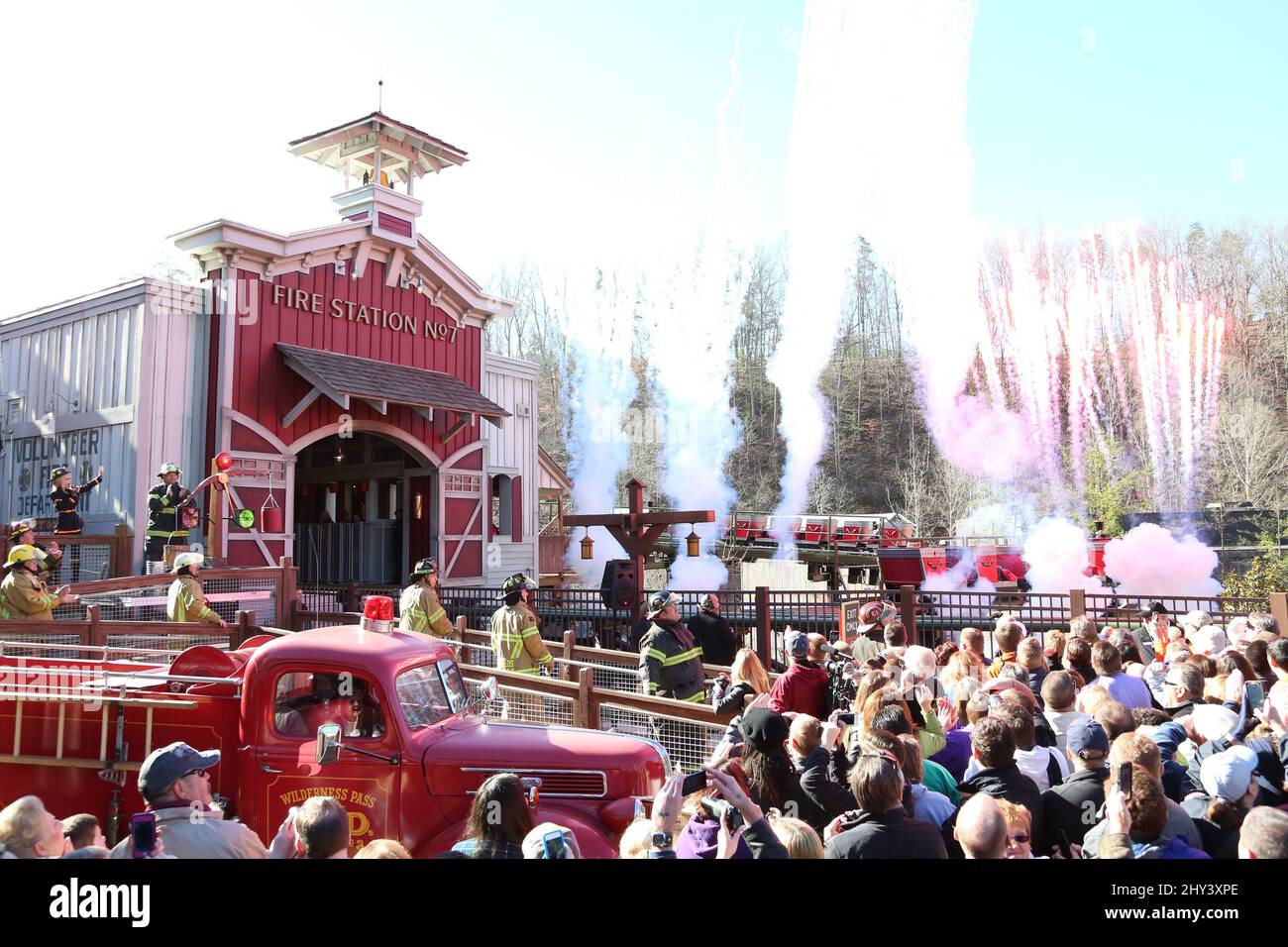 Dolly Parton Launches the FireChaser Express at the Wilderness Pass at ...