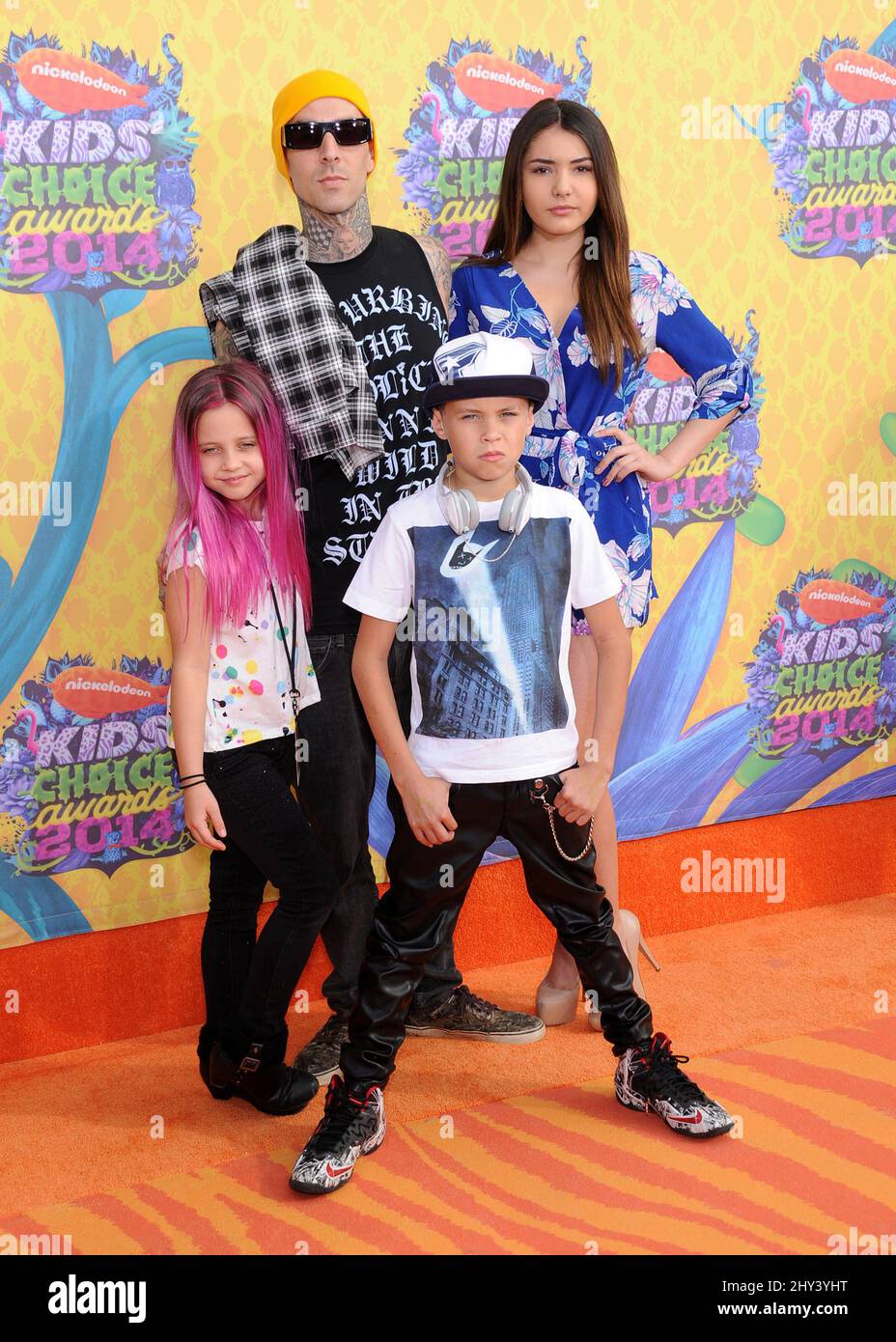 Travis Barker, Landon Barker & Alabama Barker attends Nickelodeon's ...