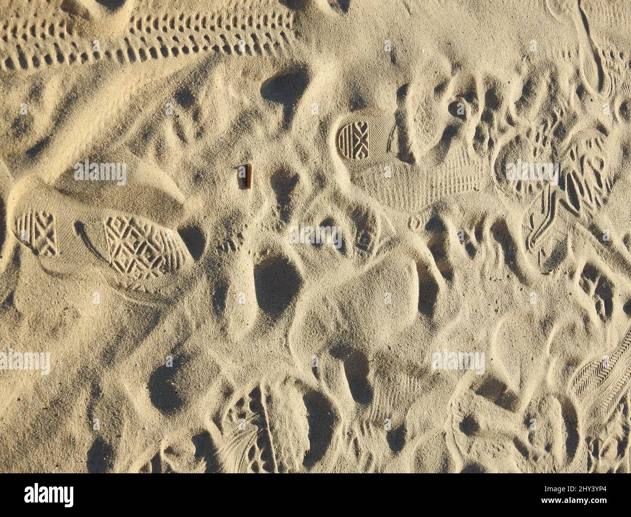 Sand texture with footprints Stock Photo - Alamy