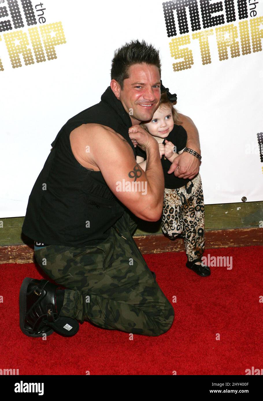 Jeff Timmons and Ariahuna Timmons arrives at the "Men of the Strip ...