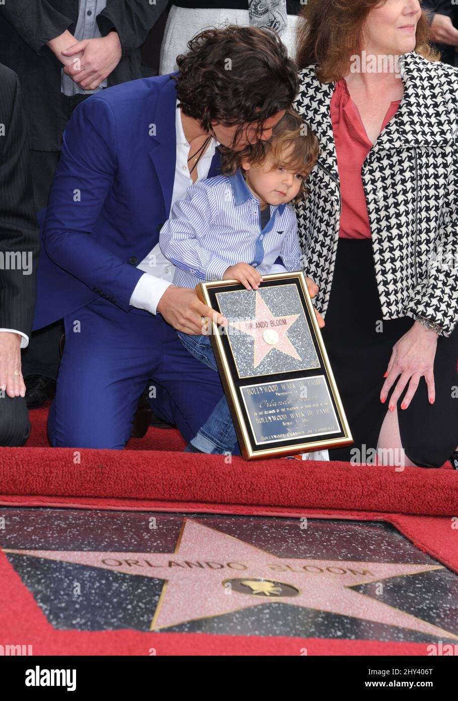 Orlando Bloom and Flynn Bloom Orlando Bloom Hollywood Walk of Fame Star ...