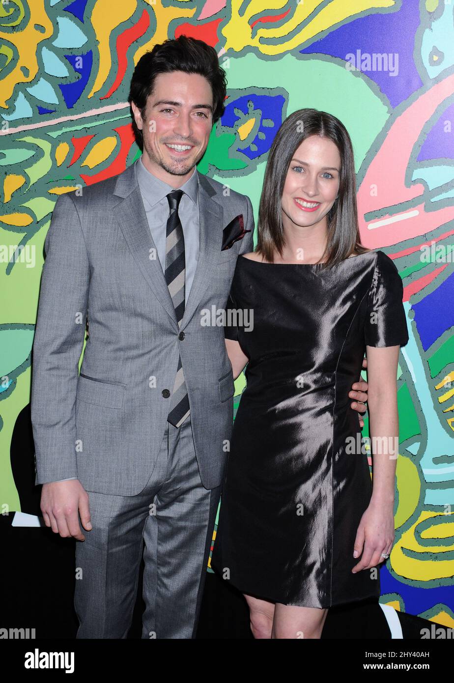 Ben Feldman and Michelle Mulitz attending the premiere of "Mad Men ...