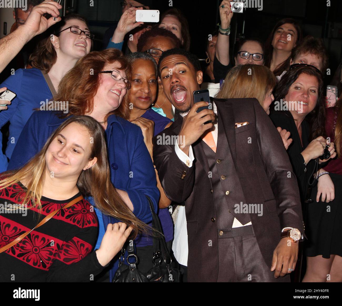 Nick Cannon attending a photocall for the new season of America's Got Talent in New York Stock ...