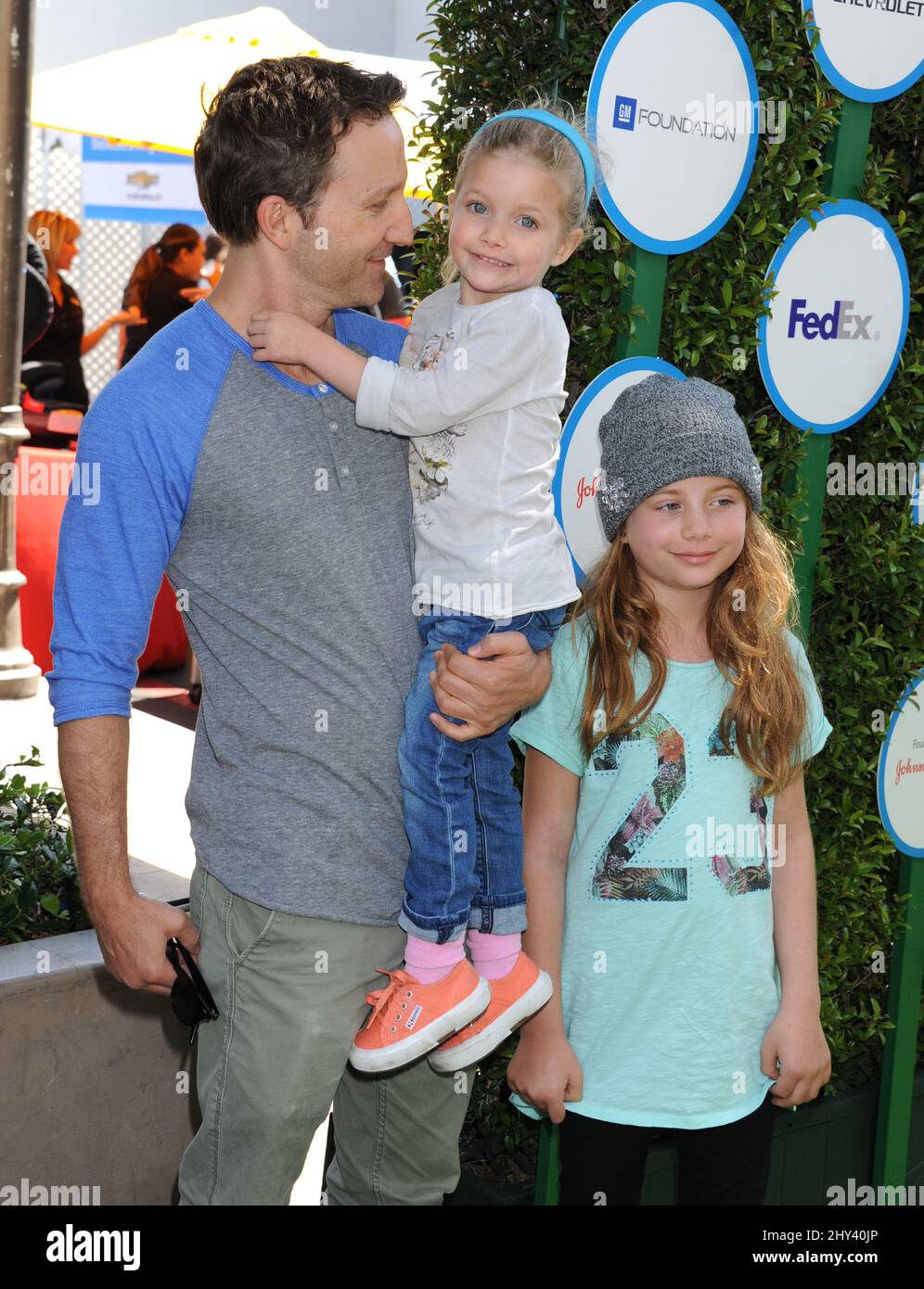 Breckin Meyer and daughters Clover Meyer and Caitlin Meyer attends the ...