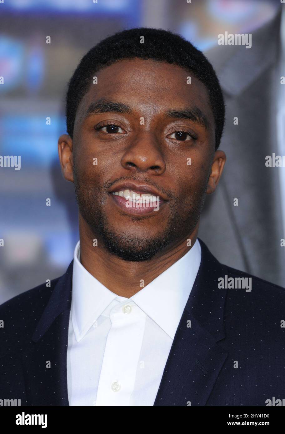 Chadwick Boseman attending the premiere of 'Draft Day' Stock Photo - Alamy