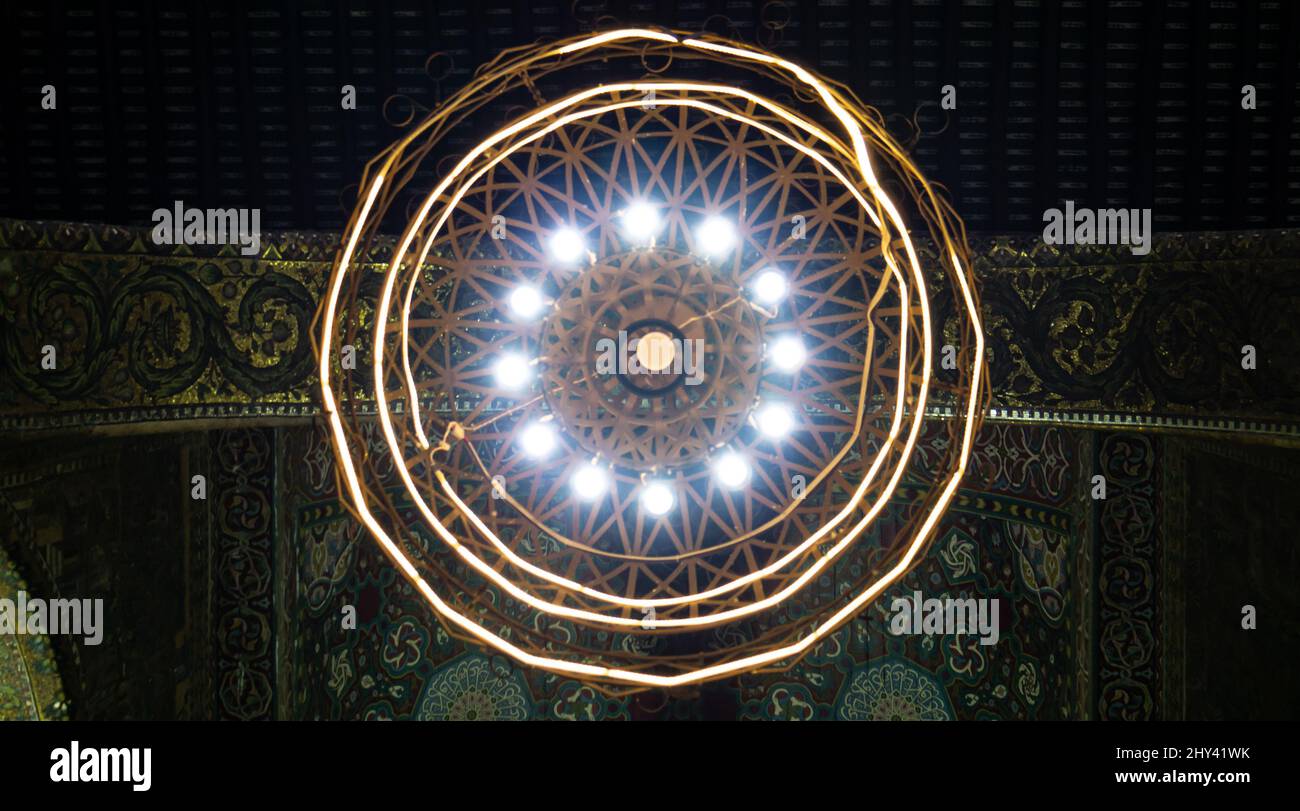 Omawi Mosque in the old district of city of Syria, Damascus Stock Photo ...