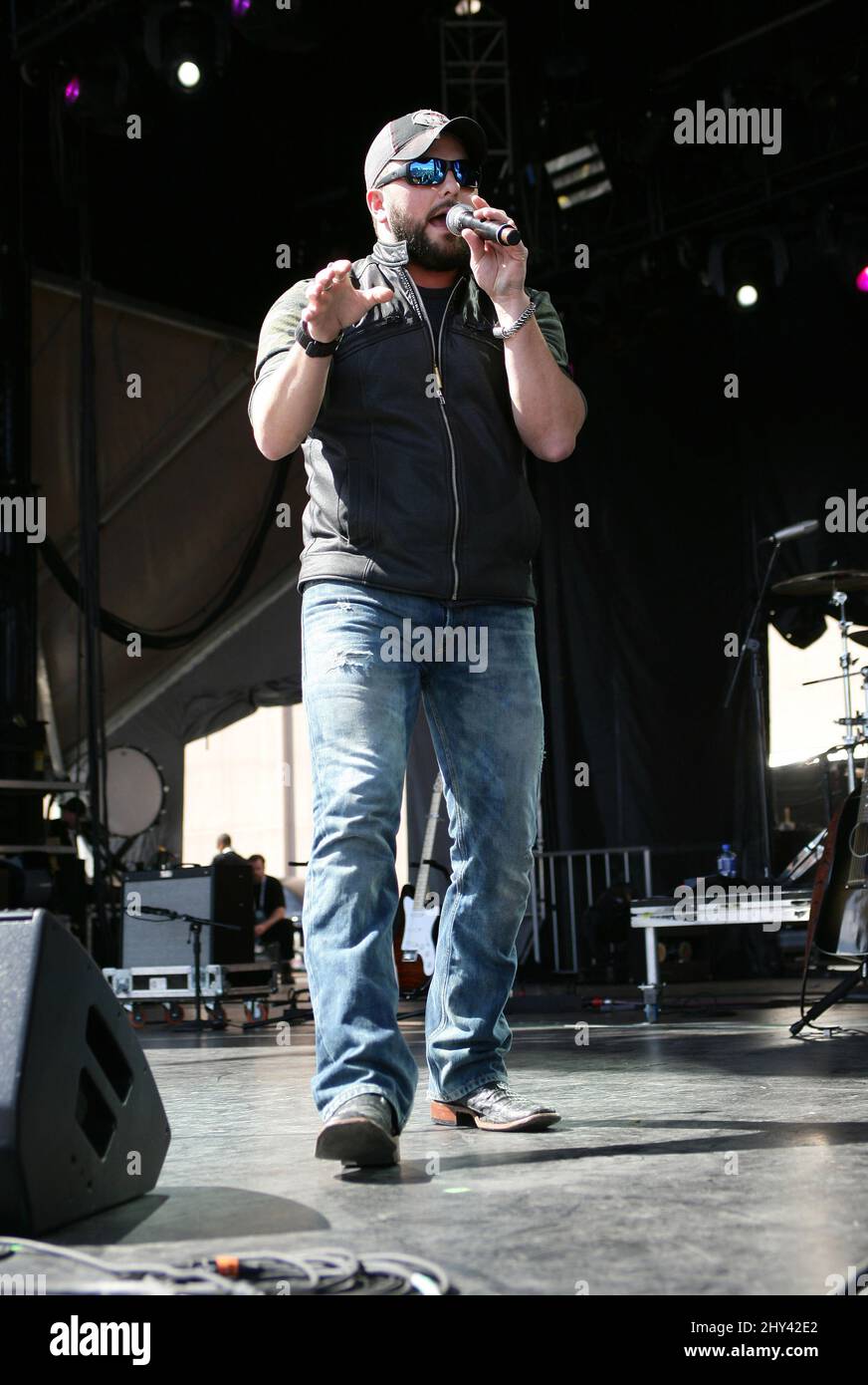 Tyler Farr performs on stage during the 2nd Annual ACM Party for a ...