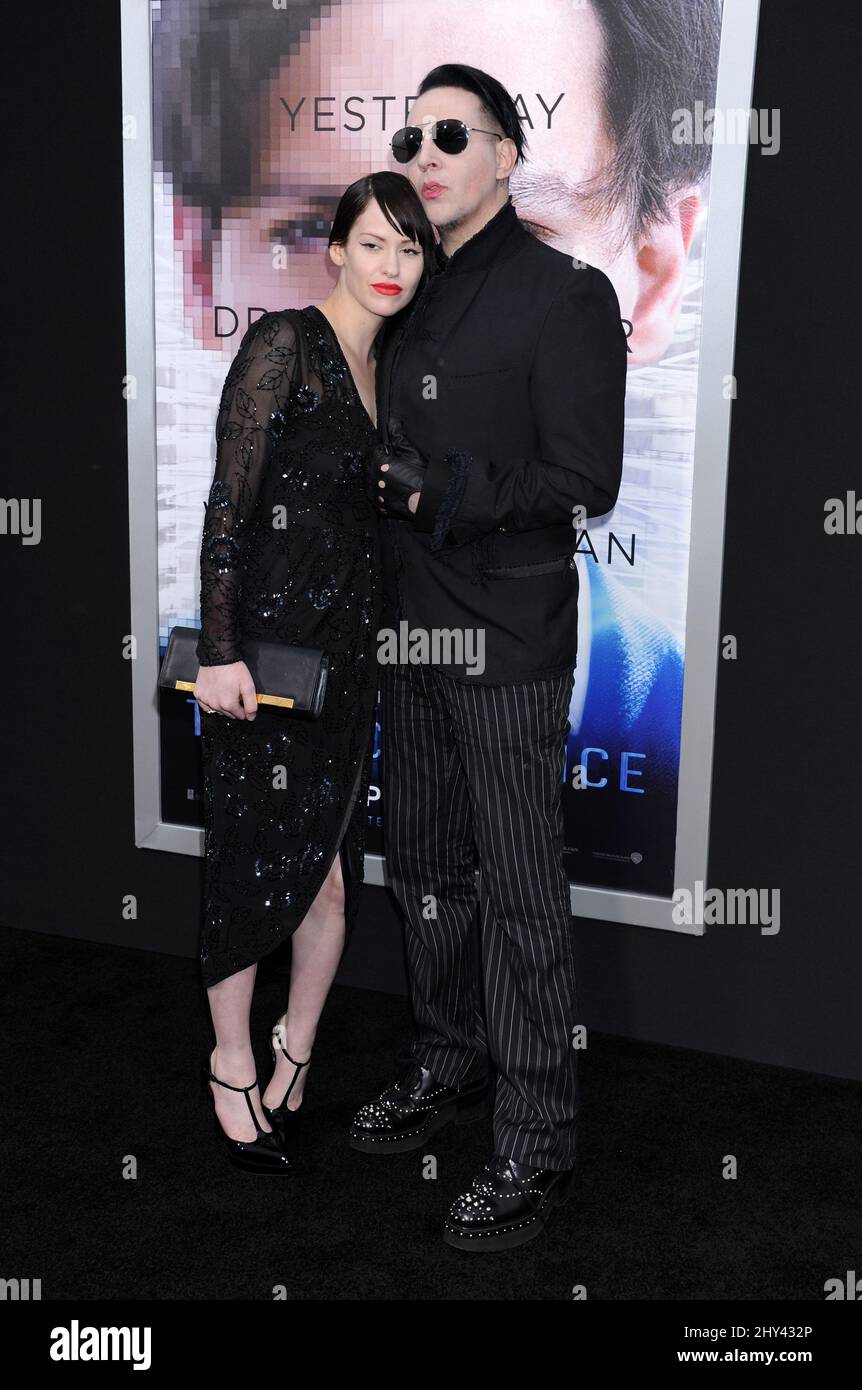 Lindsay Usich and Marilyn Manson arrives at the LA Premiere Of ...