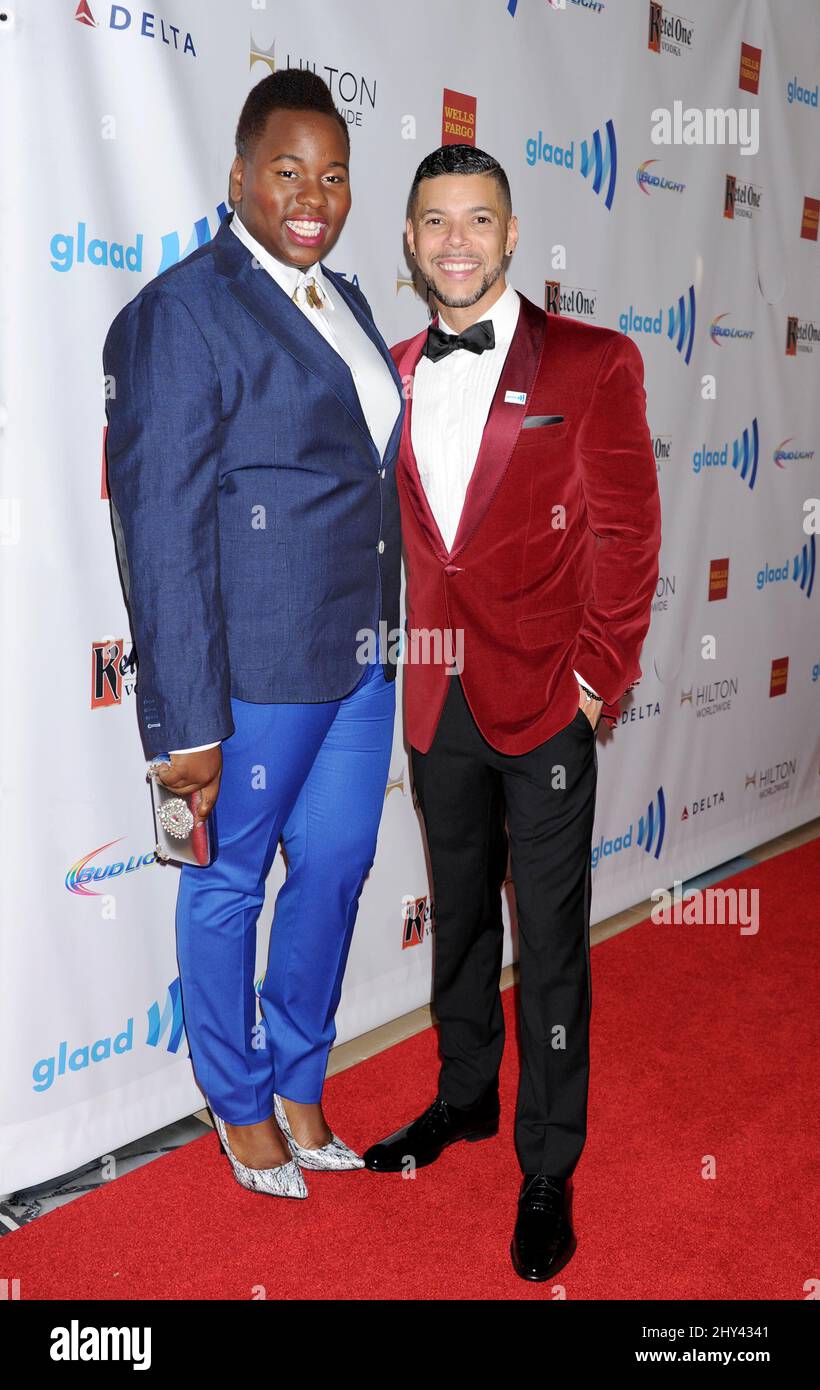 Alex Newell and Wilson Cruz attending the 25th Annual GLAAD Media ...