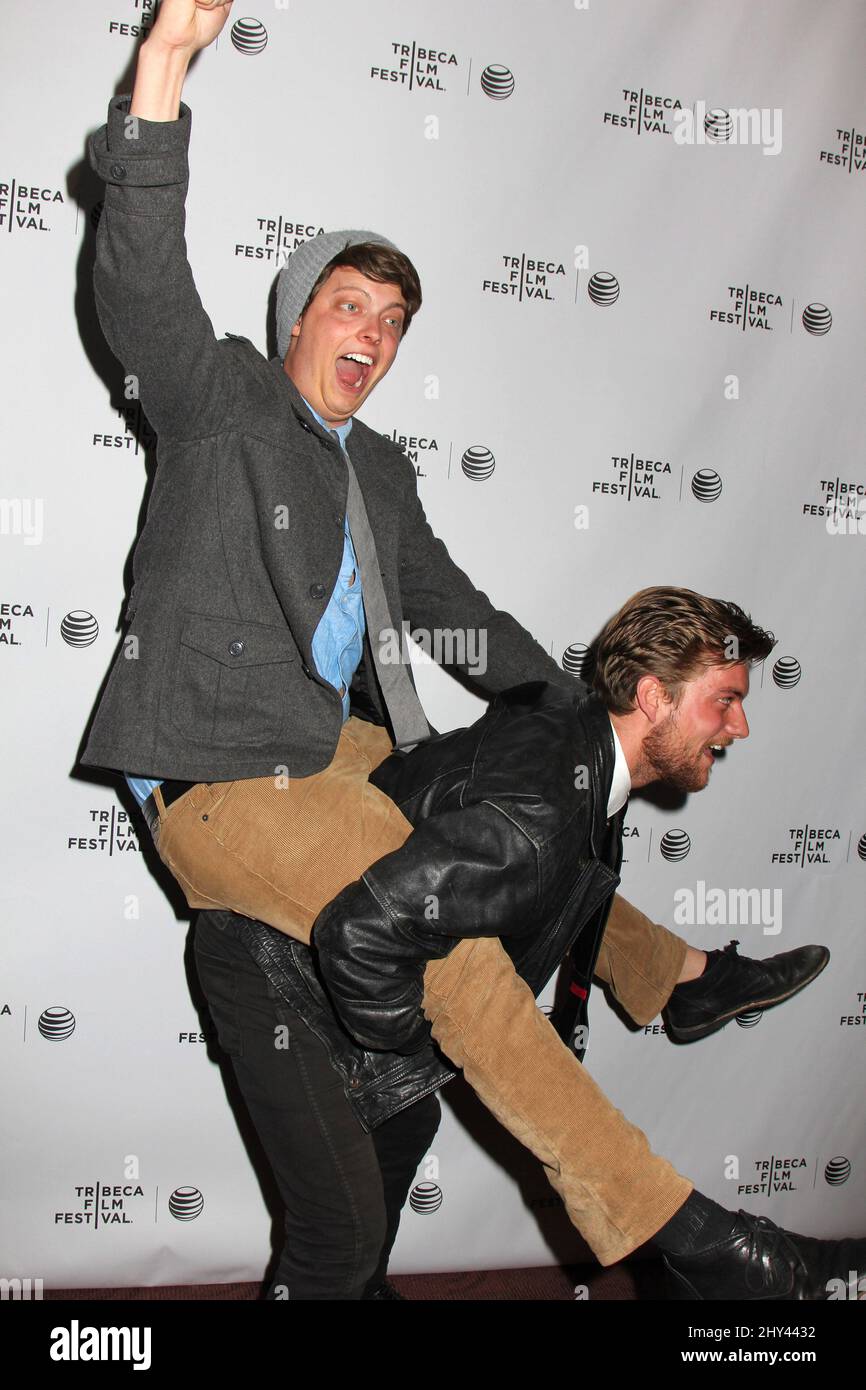 Peter Gilroy and Jake Weary attending the "Zombeavers" premiere held ...