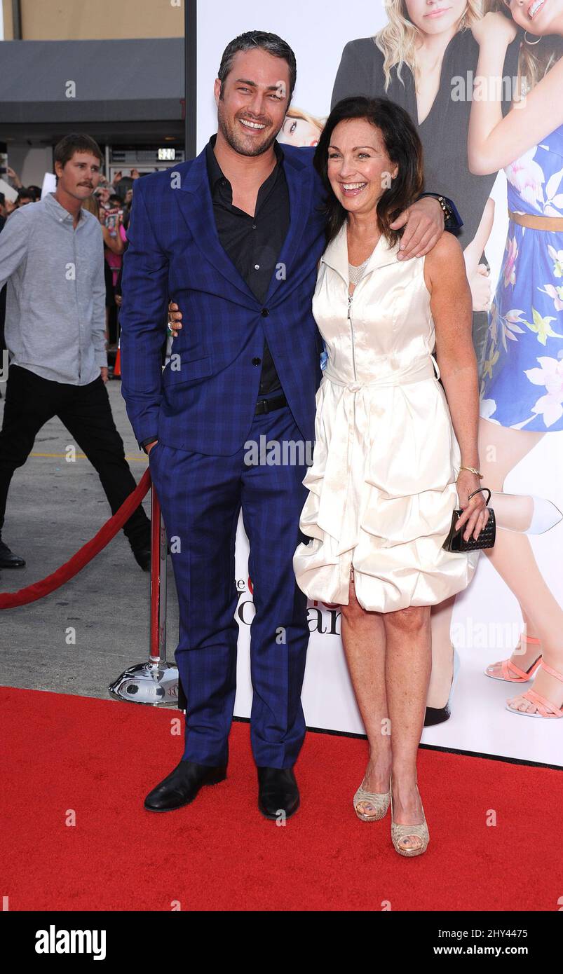 Taylor Kinney & Pam Kinney arriving for the premiere of The Other Woman ...