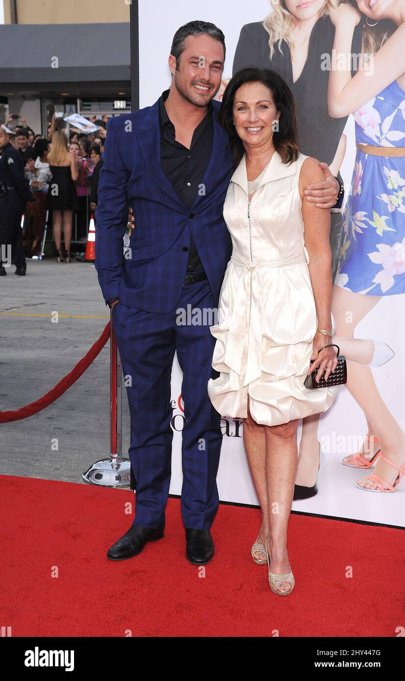 Taylor Kinney & Pam Kinney arriving for the premiere of The Other Woman ...
