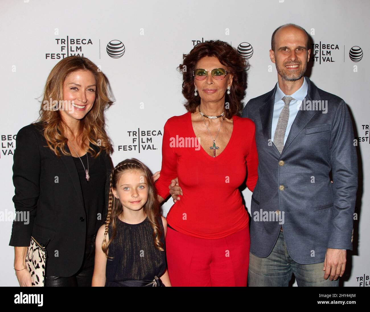 Sasha Alexander, Lucia Sofia Ponti, Sophia Loren and Edoardo Ponti ...