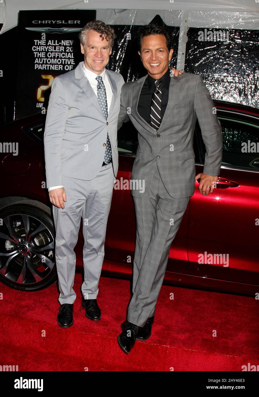 Tate Donovan and Benjamin Bratt attending the 24: Live Another Day ...