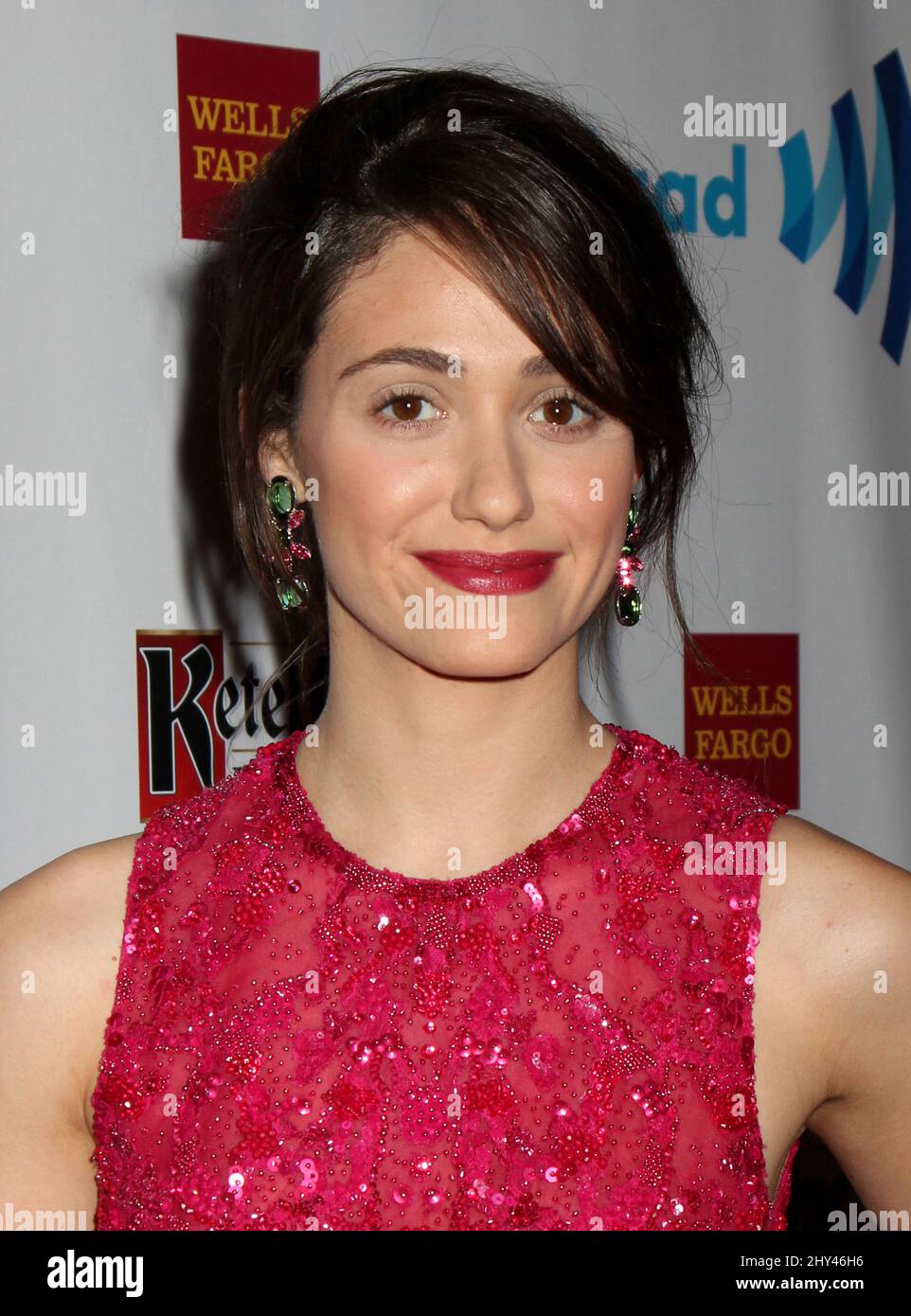 Emmy Rossum attending the 25th Annual GLAAD Media Awards at the Waldorf ...