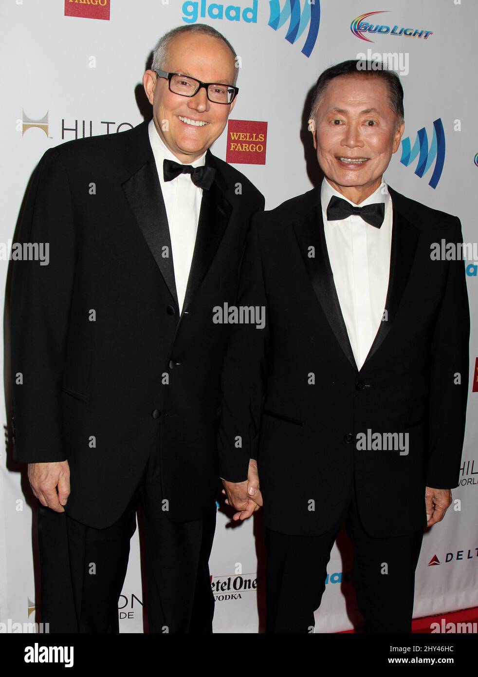 Brad Altman and George Takei attending the 25th Annual GLAAD Media ...