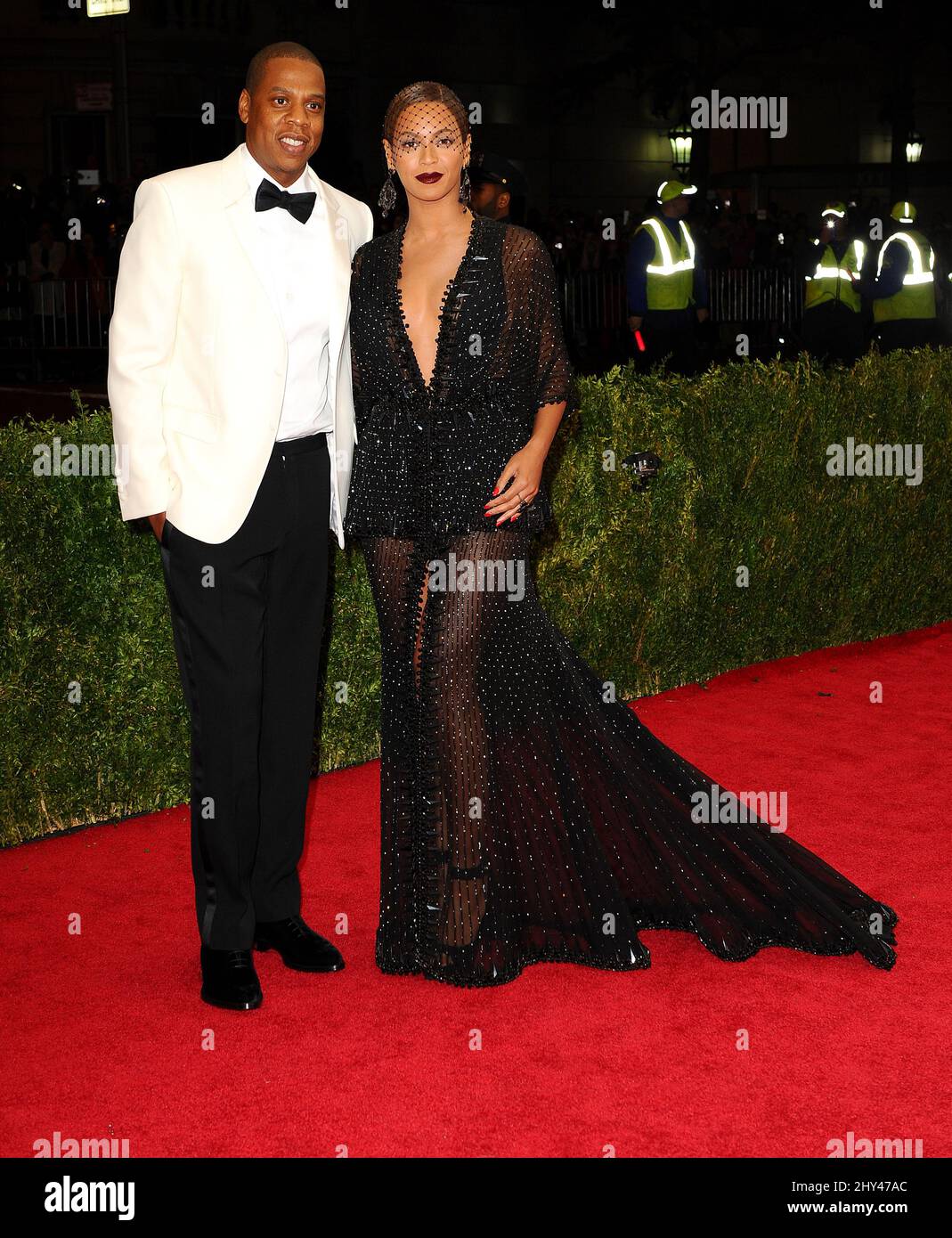 Jay-Z and wife Beyonce Knowles arriving at the Costume Institute ...