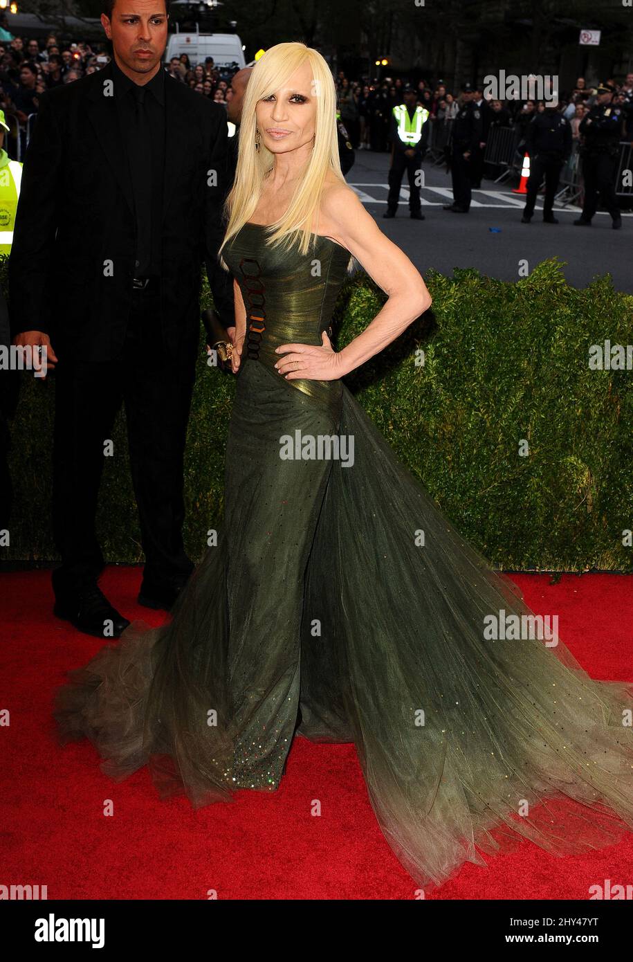 Donatella Versace arriving at the Costume Institute Benefit Met Gala ...