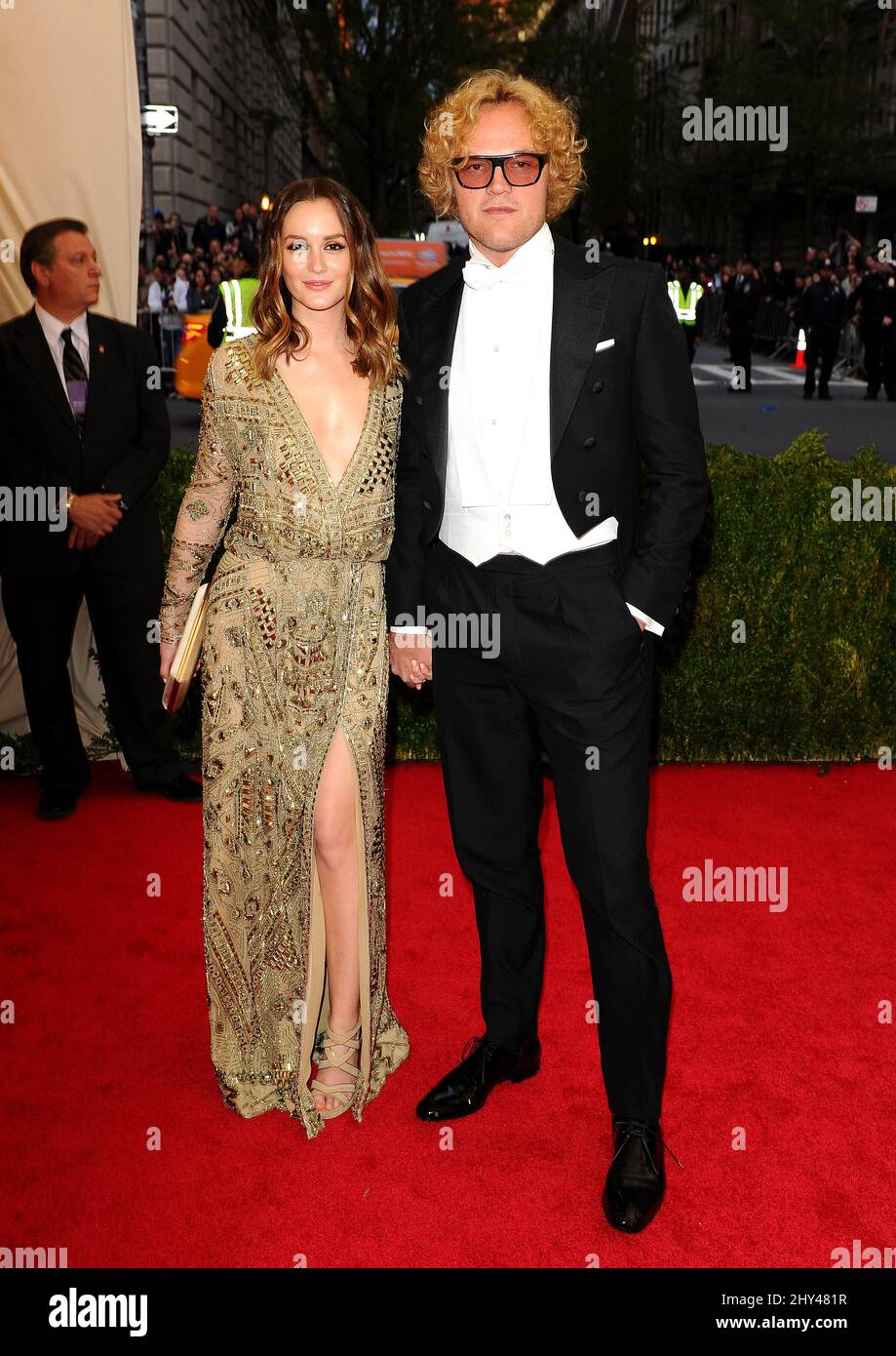 Leighton Meester arriving at the Costume Institute Benefit Met Gala ...