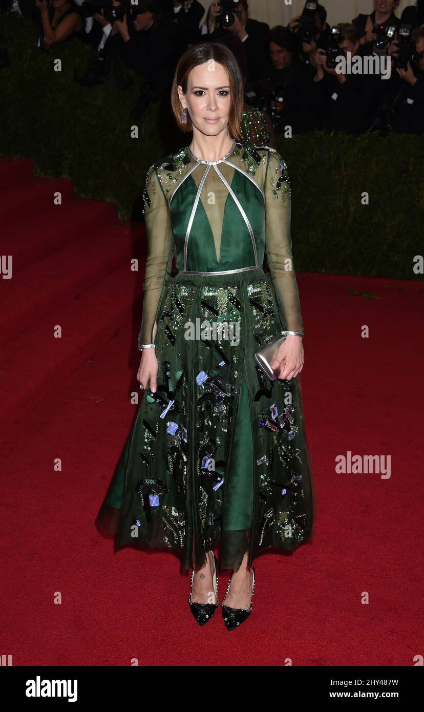 Sarah Paulson attending the Costume Institute benefit at the ...