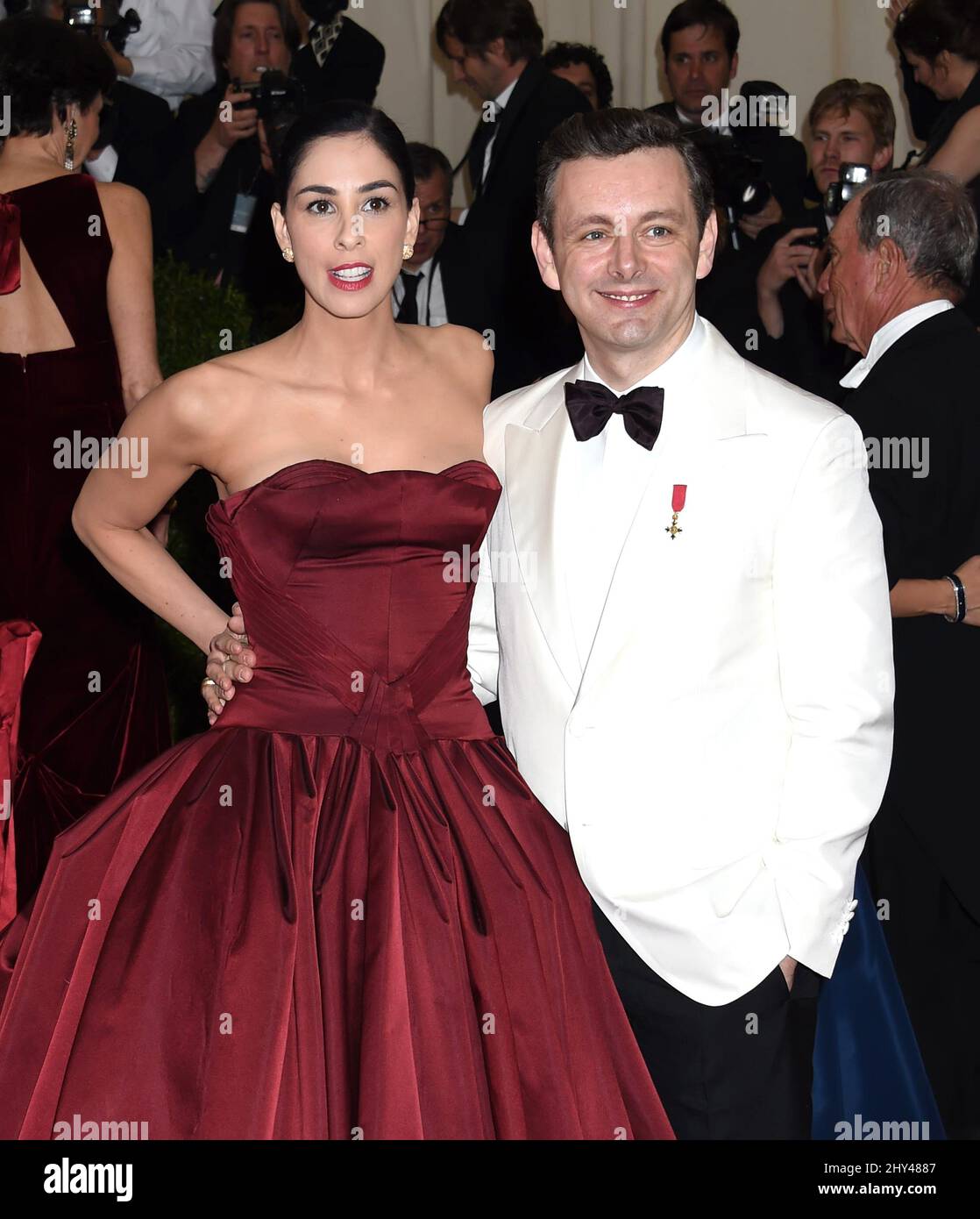 Sarah Silverman and Michael Sheen attending the Costume Institute ...