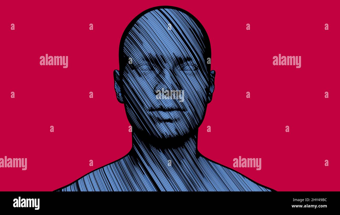 Halftone face hi-res stock photography and images - Alamy