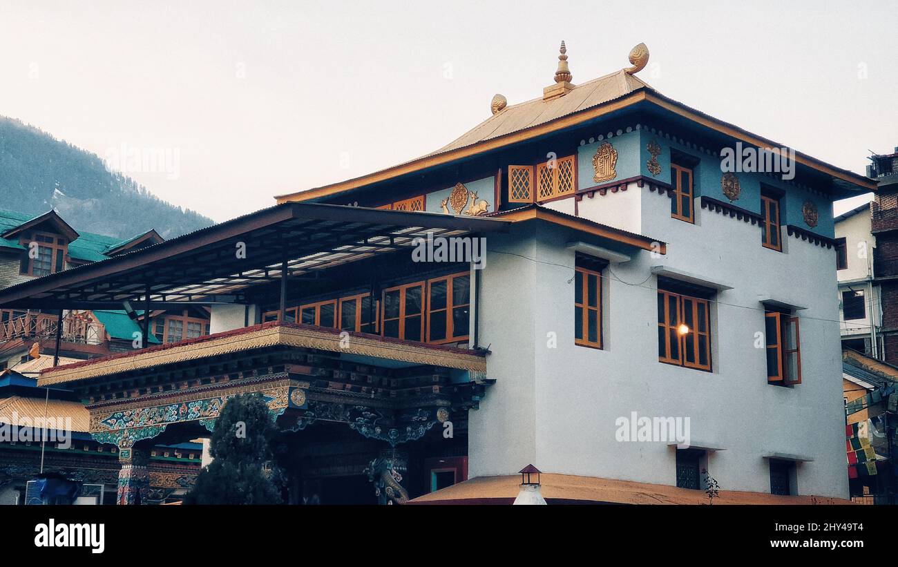 Scenic view of a residential buildings with a beautiful architectural ...