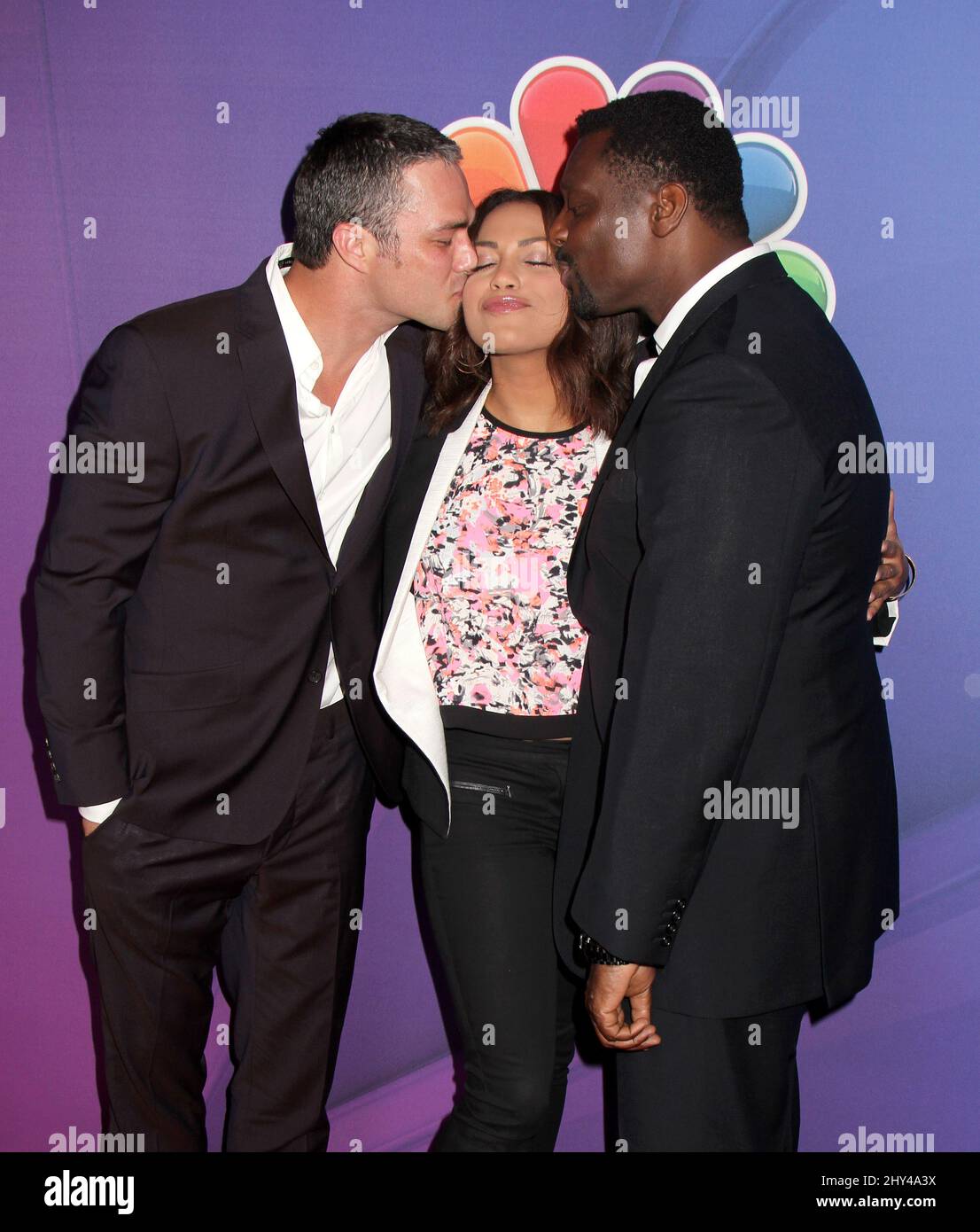 Taylor Kinney, Monica Raymund and Eamonn Walker attending NBC's Upfront ...
