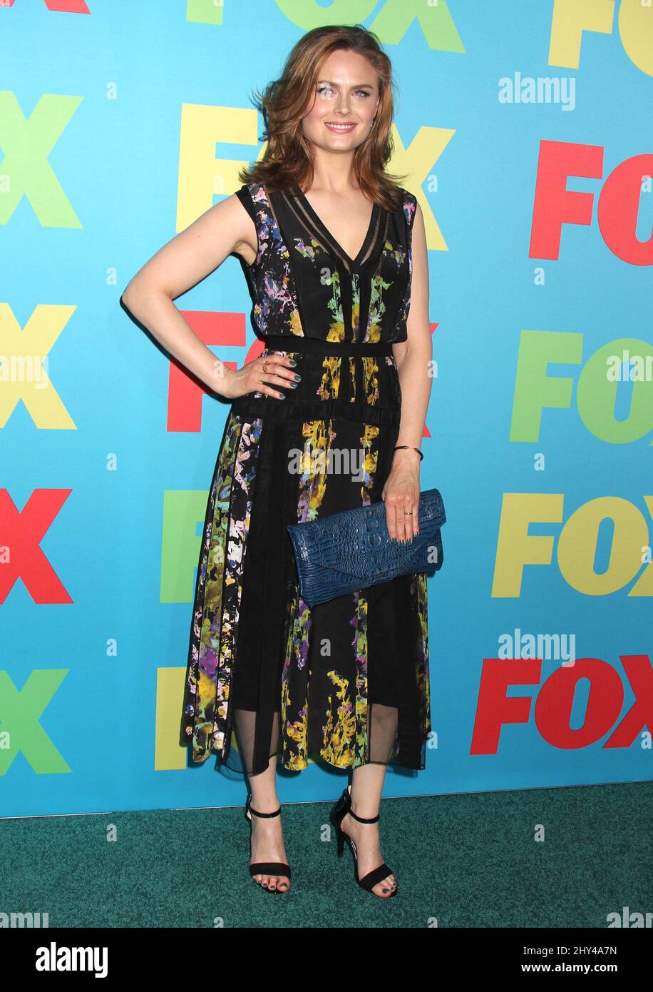 Emily Deschanel attending the FOX Networks 2014 Upfront Presentation in New York City Stock ...