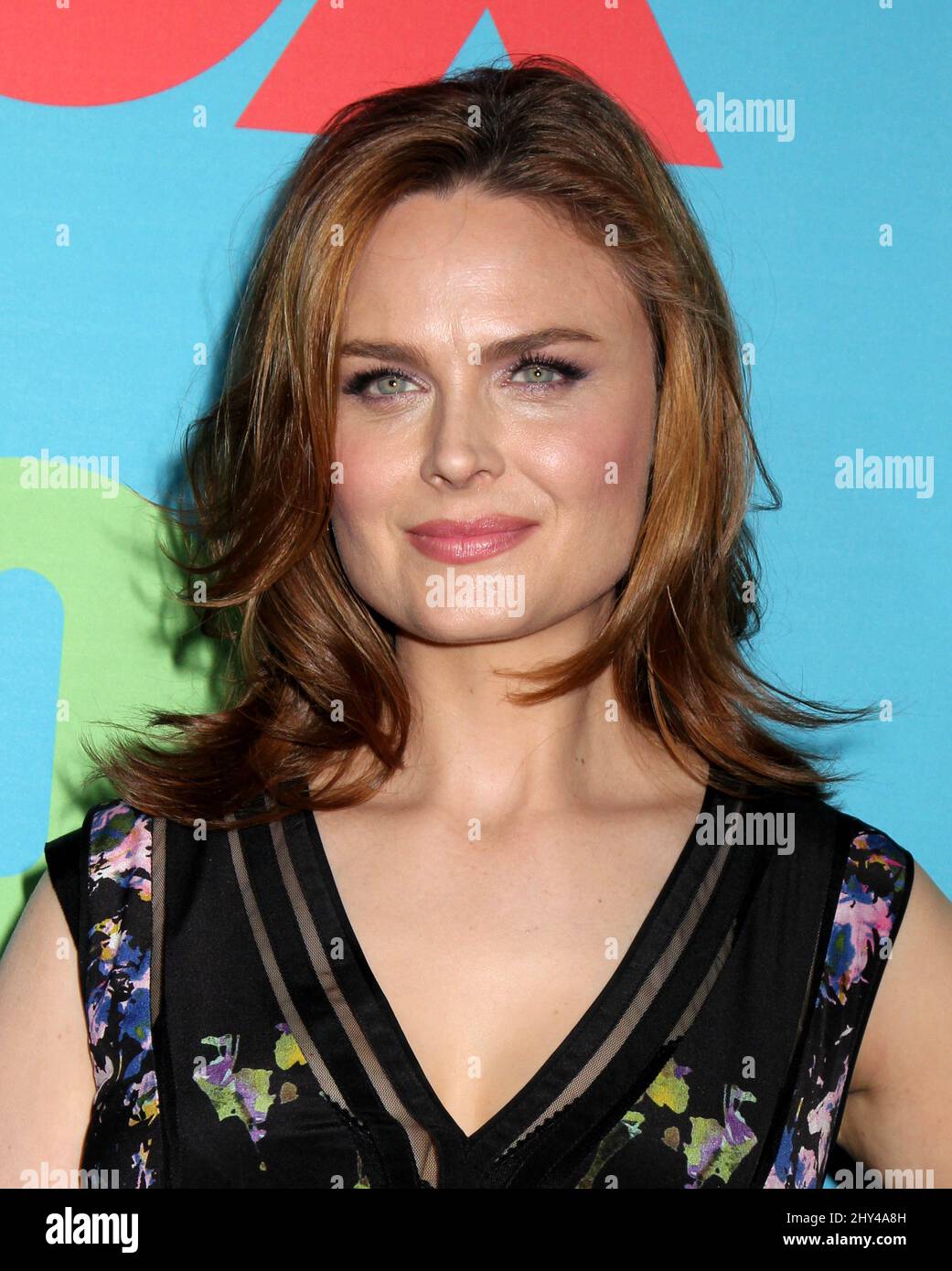 Emily Deschanel attending the FOX Networks 2014 Upfront Presentation in New York City Stock ...