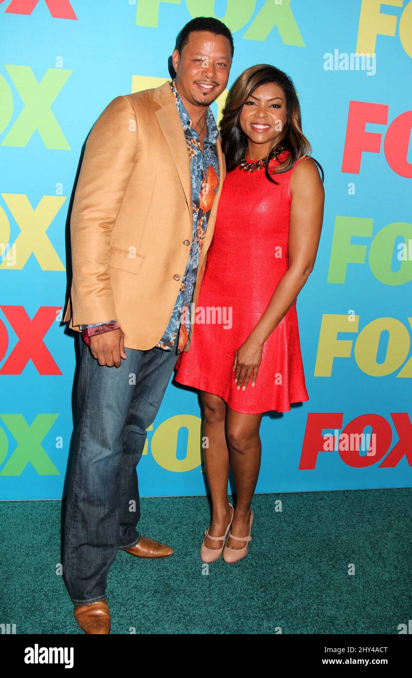 Terrence Howard and Taraji P. Henson attending FOX Networks 2014 Upfront Presentation Stock ...