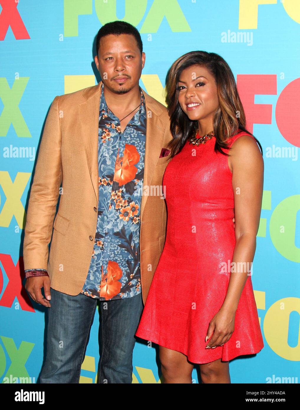Terrence Howard and Taraji P. Henson attending FOX Networks 2014 Upfront Presentation Stock ...