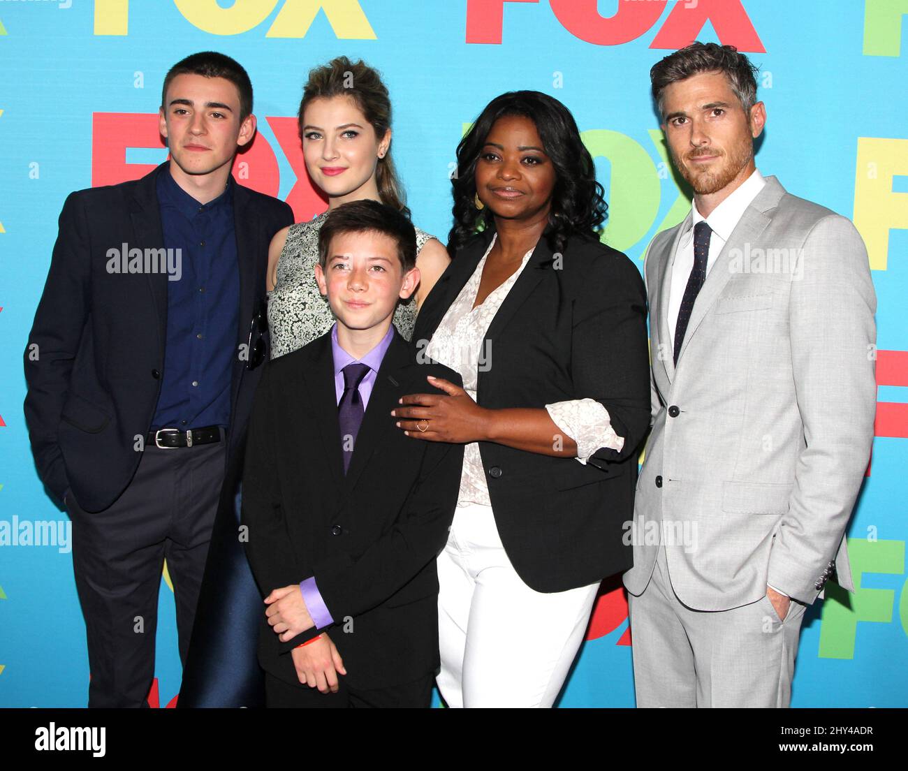 Charlie Rowe, Zoe Levin, Griffin Gluck, Octavia Spencer and Dave attending the FOX Networks 2014 ...