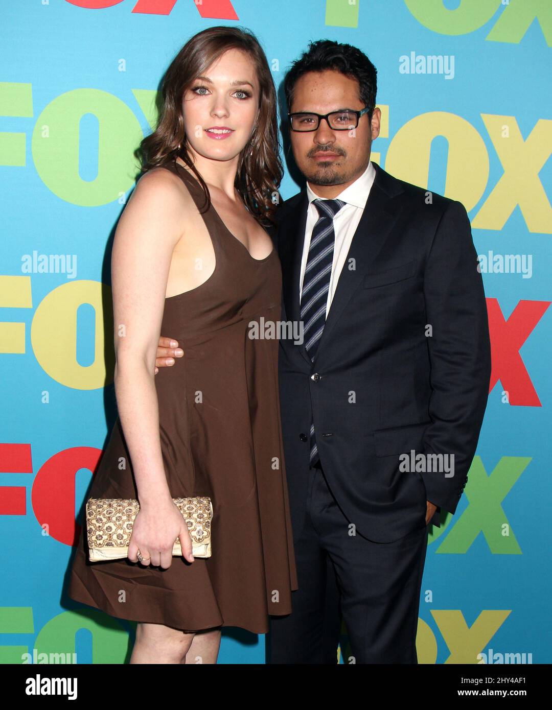 Virginia Kull and Michael Pena attending FOX Networks 2014 Upfront Presentation held at FOX ...