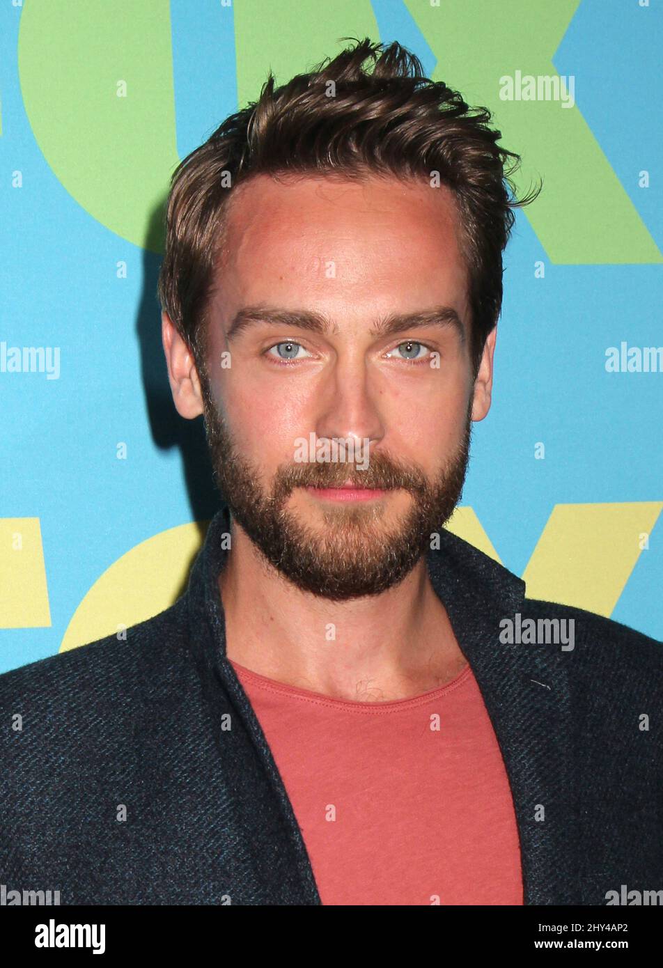 Tom Mison attending the FOX Networks 2014 Upfront Presentation Stock ...