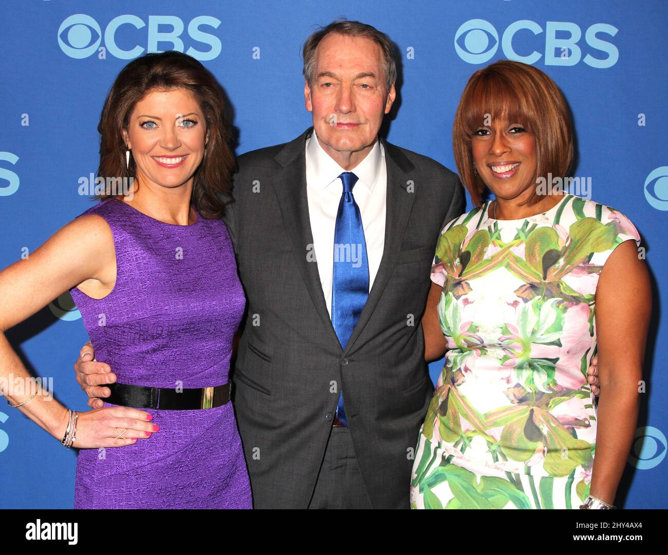 Norah O'Donnell, Charlie Rose and Gayle King attending the CBS 2014 ...